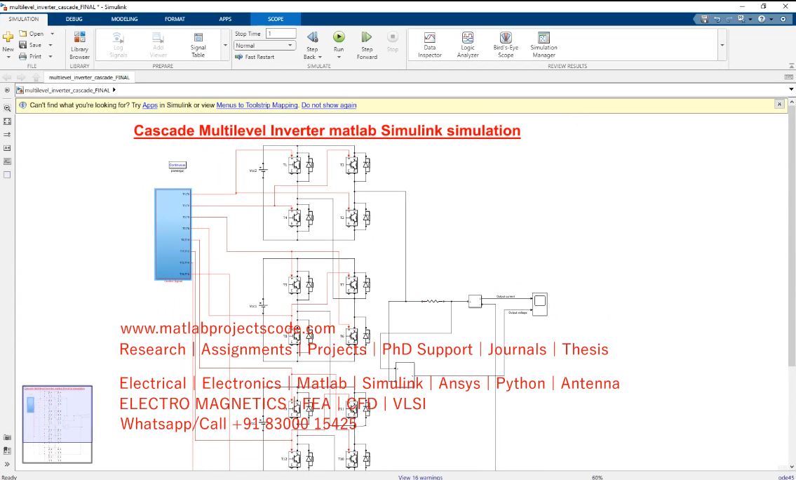 Cascade Multilevel Inverter matlab Simulink simulation
